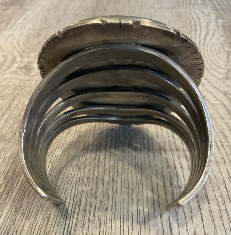 Enormous Roy Buck Navajo Native American Sterling Silver Turquoise Cuff ...