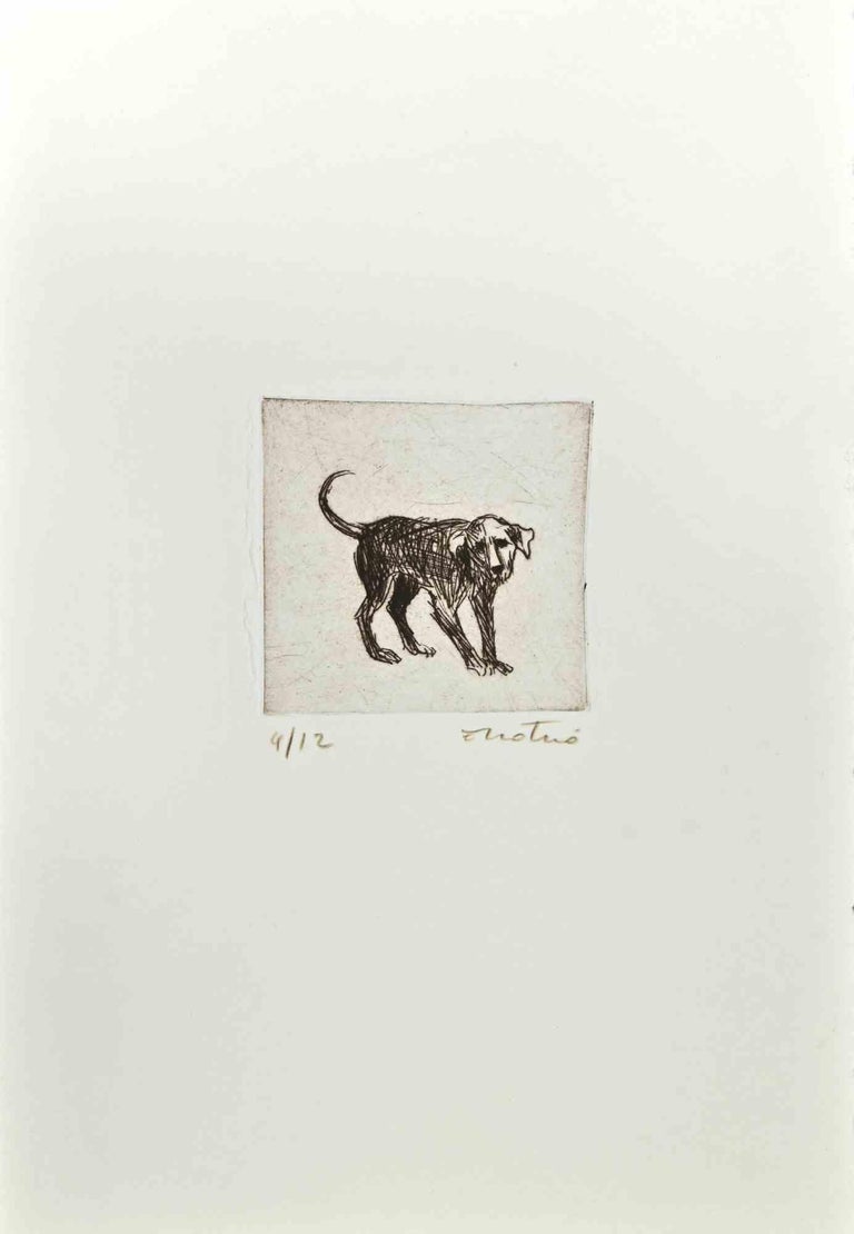 Enotrio Pugliese - Dog - Etching by Enotrio Pugliese - 1963 For Sale at ...
