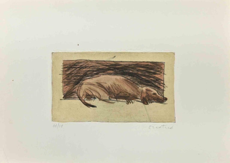 Enotrio Pugliese - Dog - Etching by Enotrio Pugliese - 1963 For Sale at ...