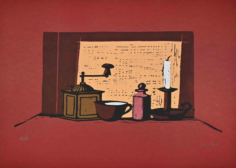 Enotrio Pugliese - Still Life - Etching by Enotrio Pugliese - 1970s For ...