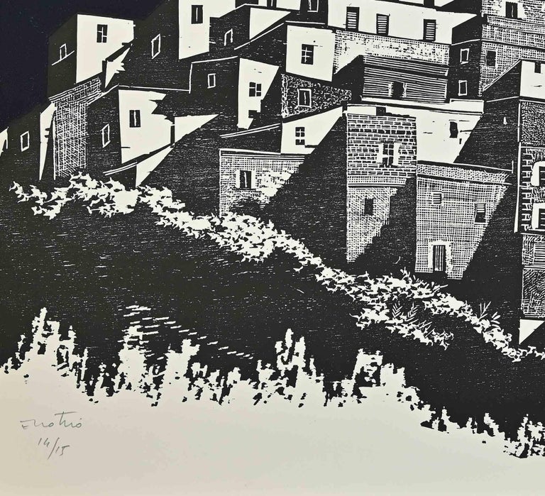 Enotrio Pugliese - Landscape Under The Moon - Screen Print by Enotrio ...