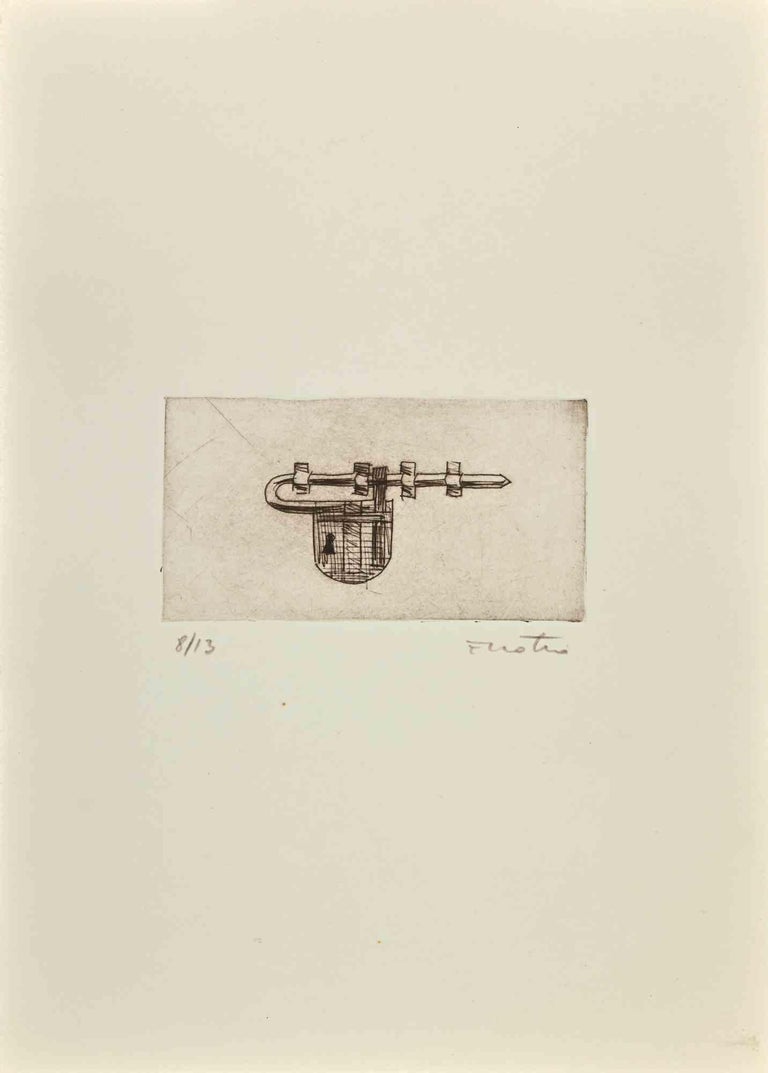 Enotrio Pugliese - Latch - Etching by Enotrio Pugliese - 1963 For Sale ...