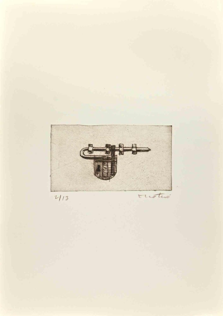Enotrio Pugliese - Latch - Etching by Enotrio Pugliese - 1963 For Sale ...