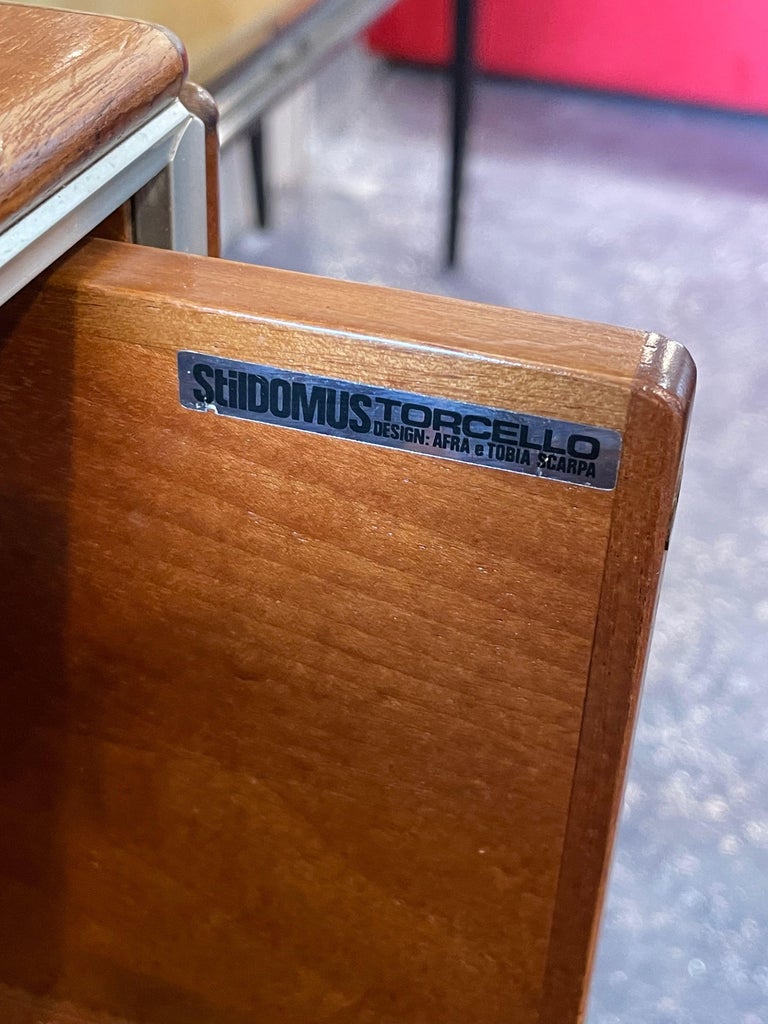 Enrico Conte Scarpa Five Drawer Commode, Italy, Mid Century For Sale at ...