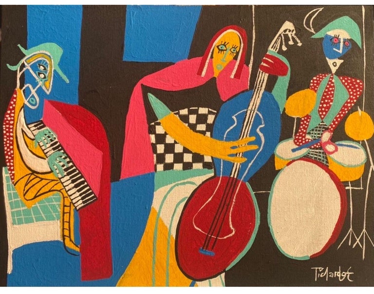 Enrique Pichardo - Los Músicos II, Contemporary Art, Abstract painting ...