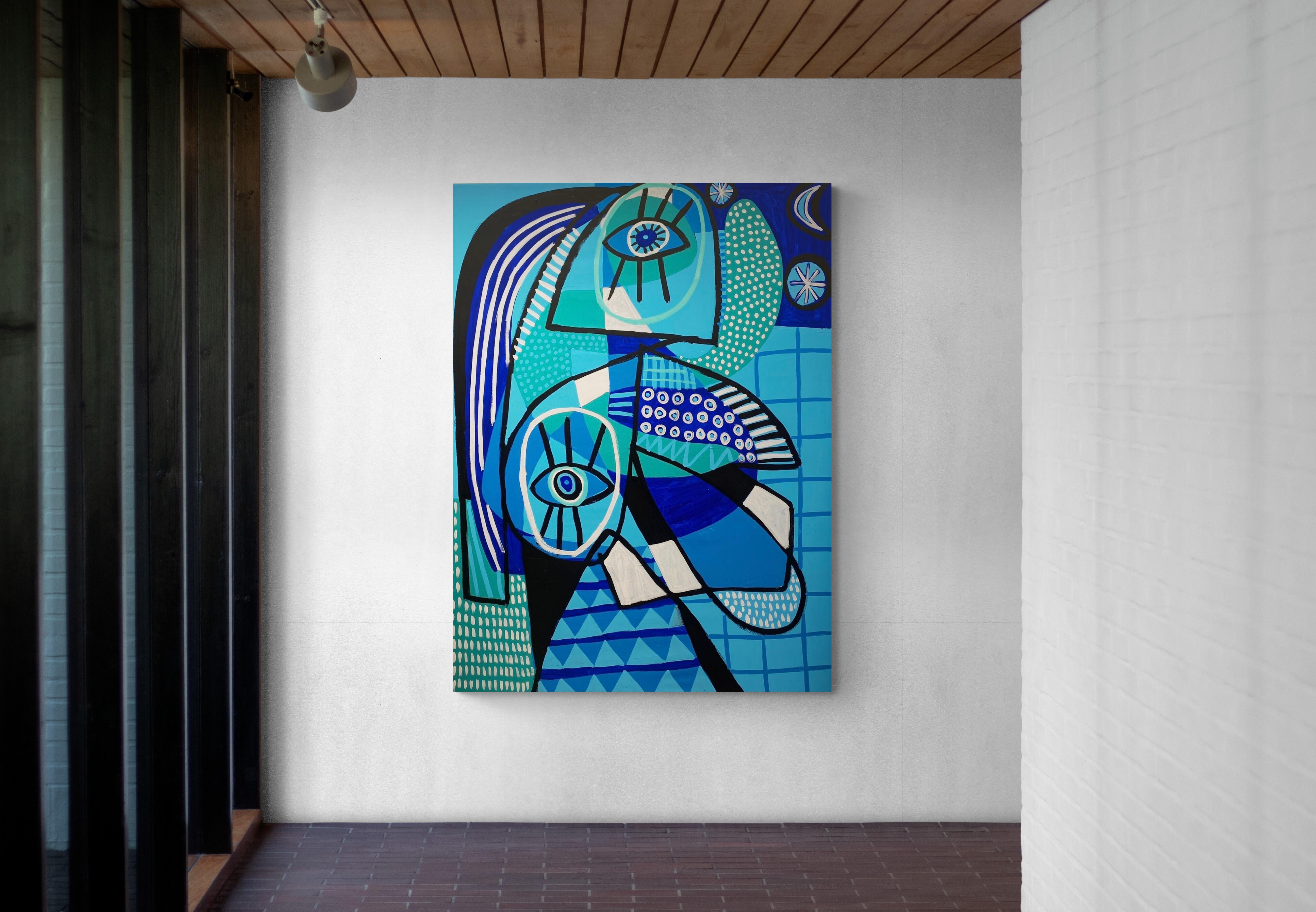 Enrique Pichardo - My Blues, Contemporary Art, Abstract Painting, 21st ...