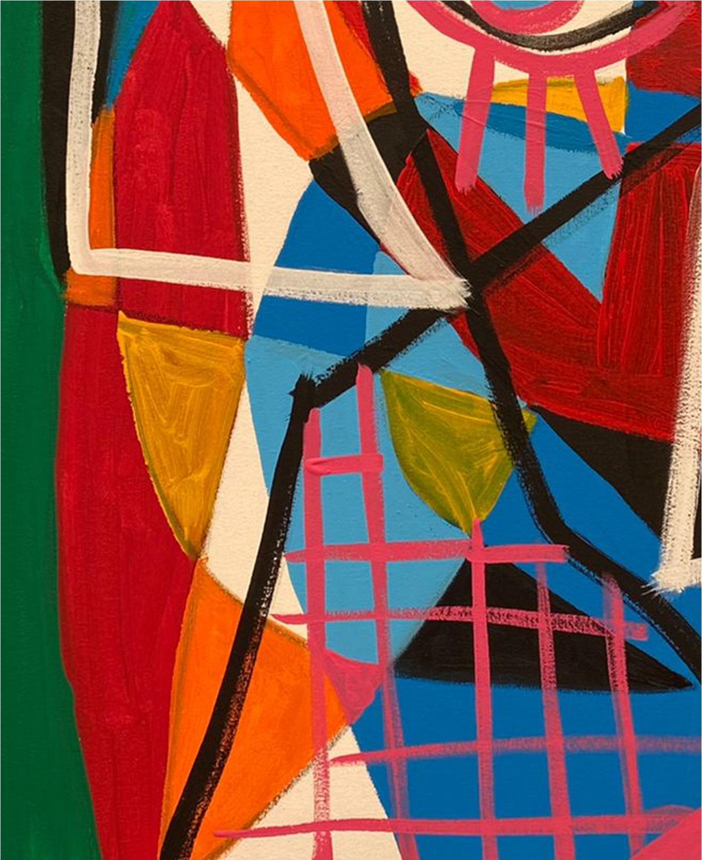 Enrique Pichardo - Green Face, Contemporary Art, Abstract Painting ...