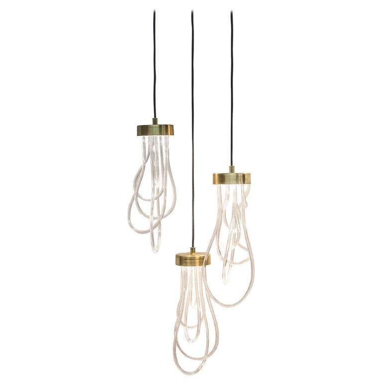 Pair of French Exploding Fireworks Flush Pendant Light For Sale at 1stDibs