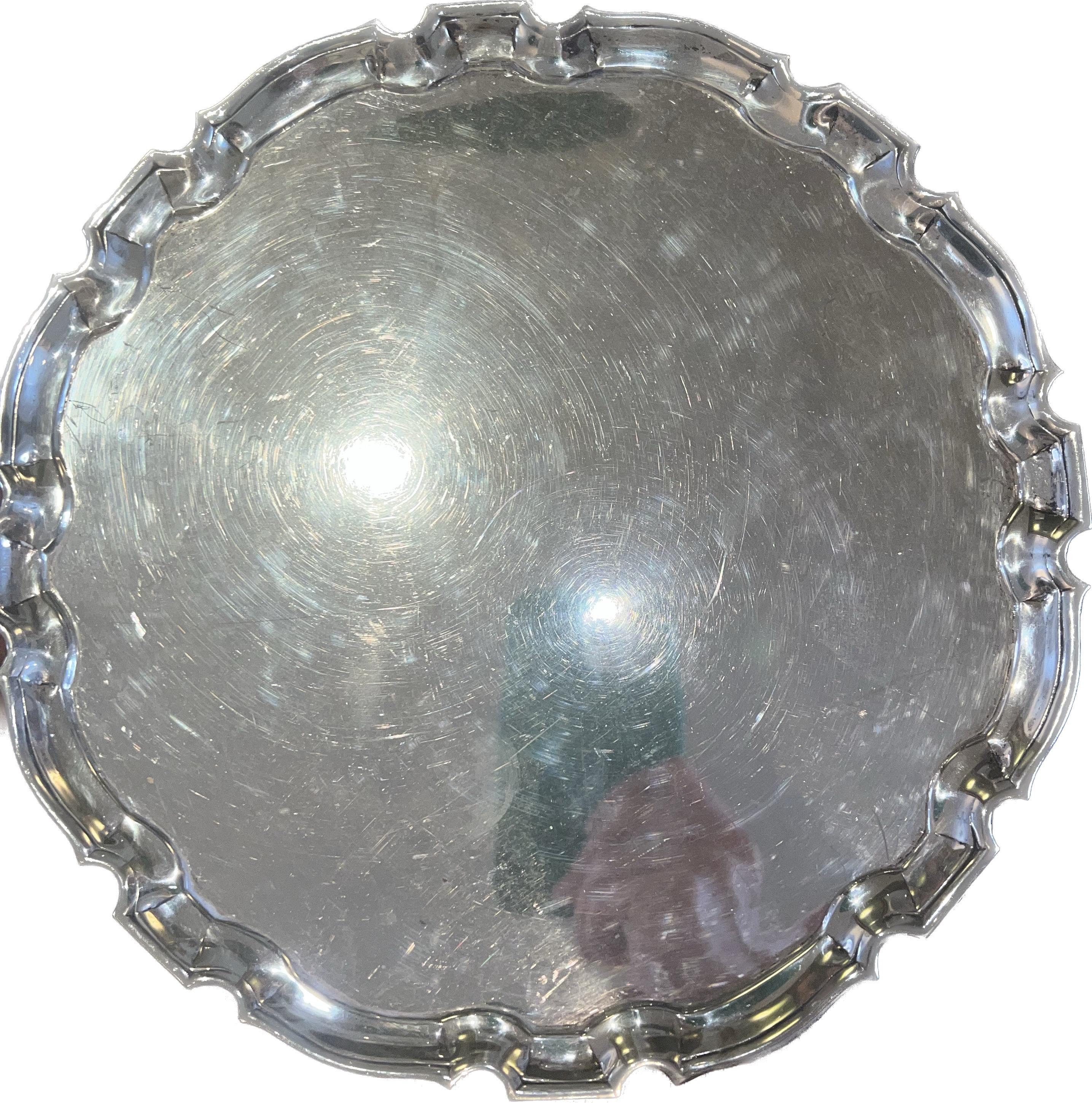 Ensko Mid 20th C. Monogrammed Sterling Silver Trays For Sale at 1stDibs