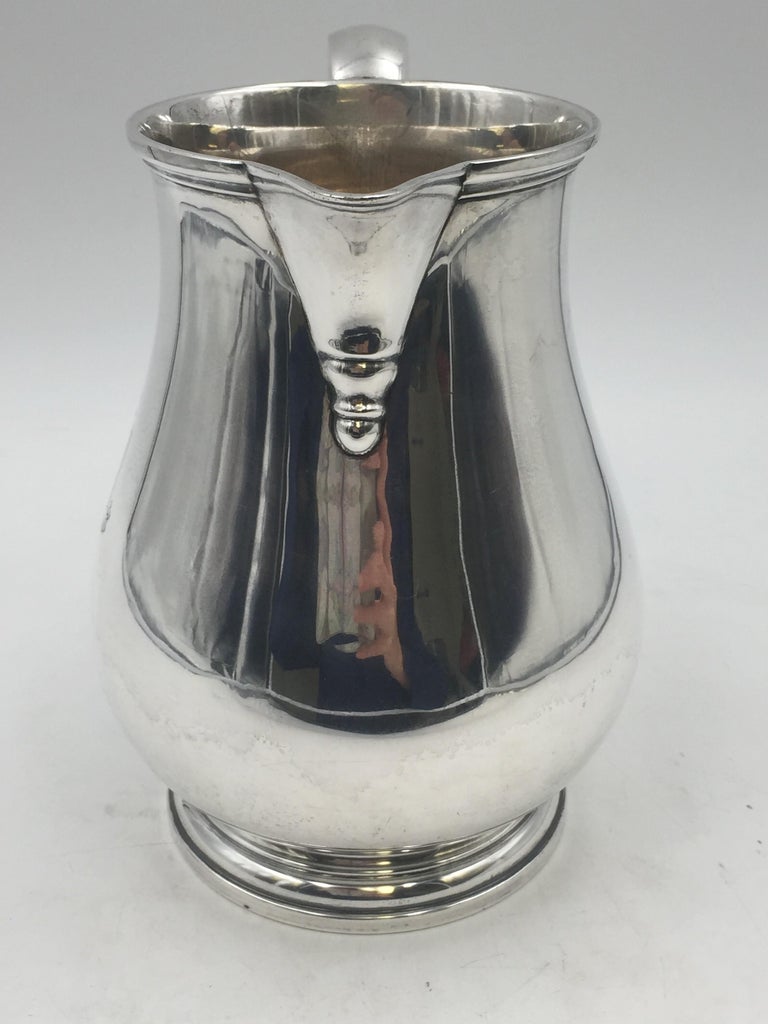 Ensko Sterling Silver Pitcher Jug in Georgian Style For Sale at 1stDibs