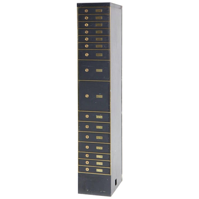 Enumerated Stacked Safety Deposit Boxes For Sale at 1stDibs
