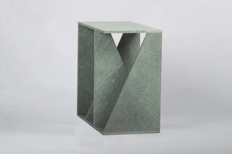Envo Side Table, Sandblasted Green Diabase Stone, Studio Mohs For Sale ...