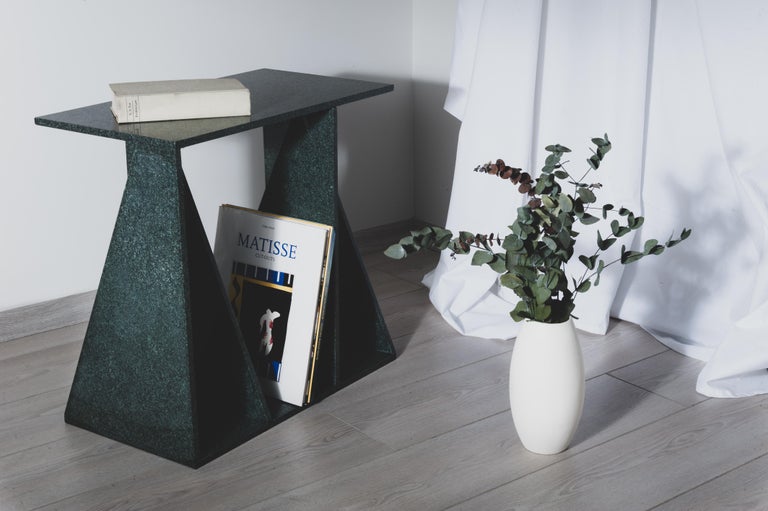 Envo Side Table, Sandblasted Green Diabase Stone, Studio Mohs For Sale ...