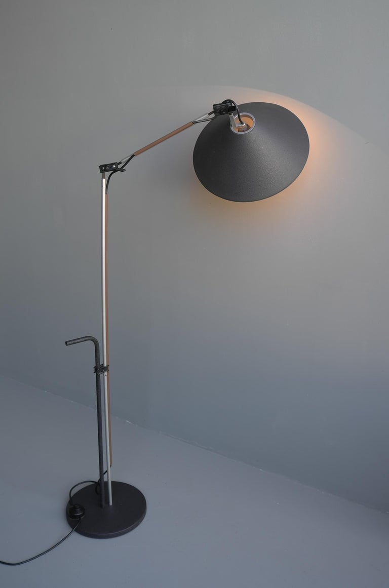 Enzo Mari Adjustable Floor Lamp "Aggregato" with Anthracite Shade ...
