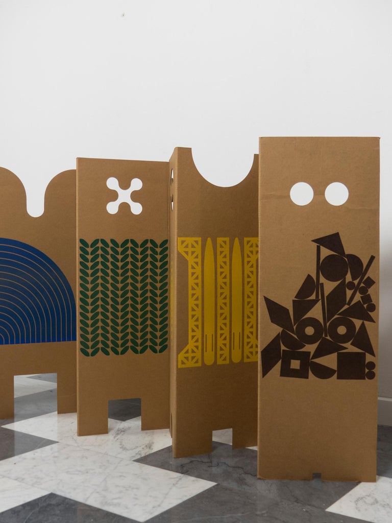 Enzo Mari "Il Posto Dei Giochi" Silkscreen Print Folding Screen for ...