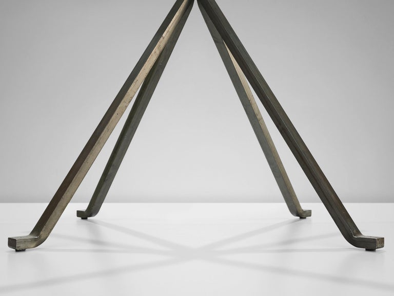 Enzo Mari for Driade 'Cugino' Table in Glass and Brushed Steel For Sale ...