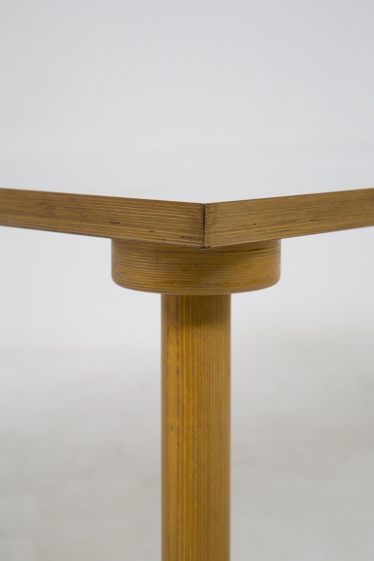Enzo Mari Vintage Table in Wood with White Top at 1stDibs | mari wood