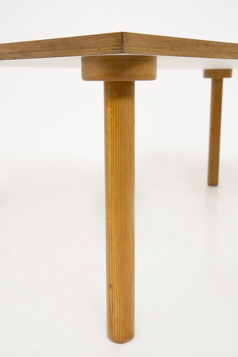 Enzo Mari Vintage Table in Wood with White Top at 1stDibs | mari wood