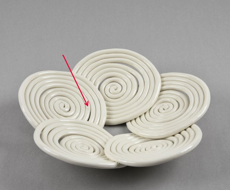 Enzo Mari White Porcelain "Modello C" Italian Centerpiece Danese Milano ...