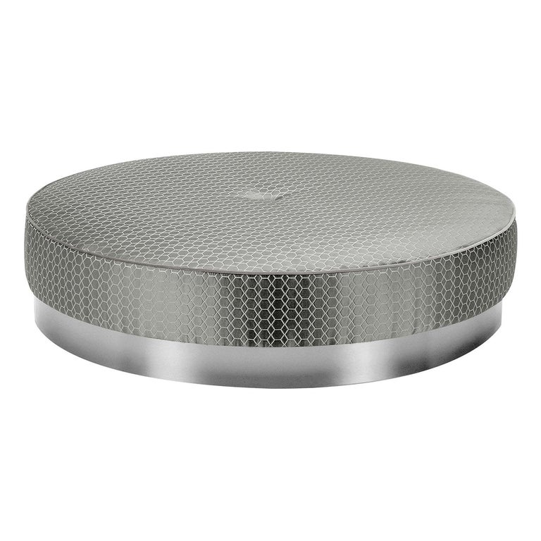 Eos Large Gray Pouf For Sale at 1stDibs