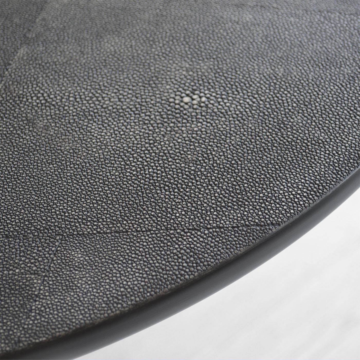 Eos Oval Black Galuchat Leather Dining Table by Cupioli For Sale at 1stDibs