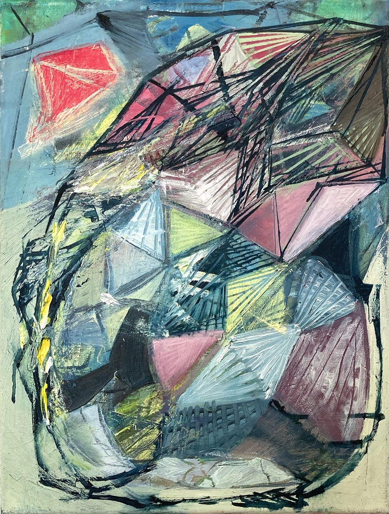 Eozen Agopian - "Geodesic Composition" Greek Abstract Expressionist Oil ...