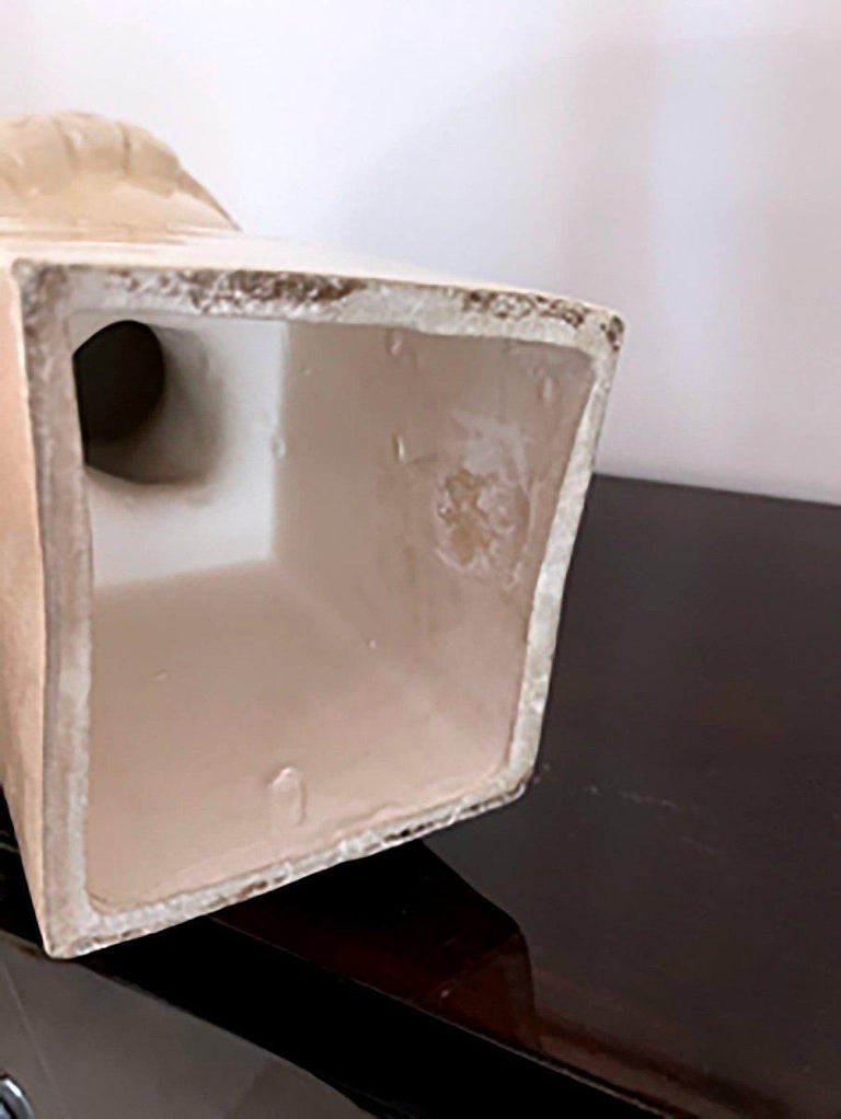 Ephebe Crackle Porcelain Sculpture, Art Deco, Signed: F.trinque For ...