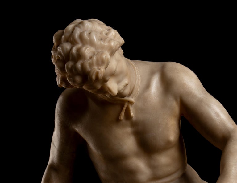 The Dying Gaul - Sculpture italienne Grand Tour en albâtre blanc ...