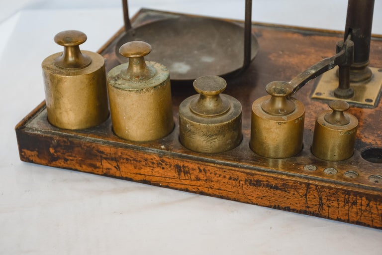 Equal Arm Brass Scale with Weights For Sale at 1stDibs | equal scale