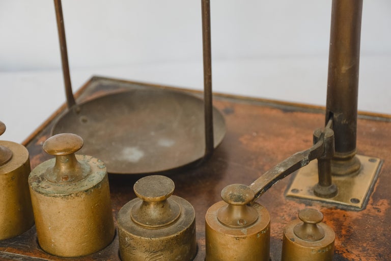 Equal Arm Brass Scale with Weights For Sale at 1stDibs | equal scale