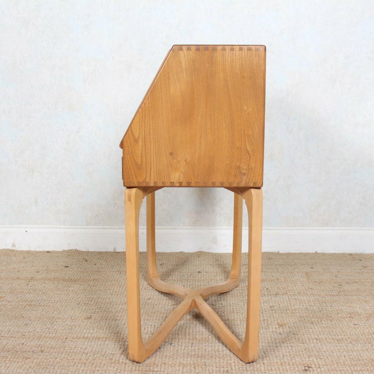 Ercol Bureau Writing Desk Model 518 Elm Beech Vintage Mcm For Sale at ...