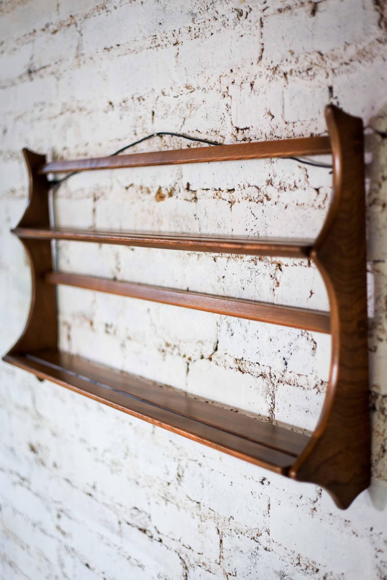 Ercol Dark Elm Plate Rack, 1950s, UK For Sale at 1stDibs
