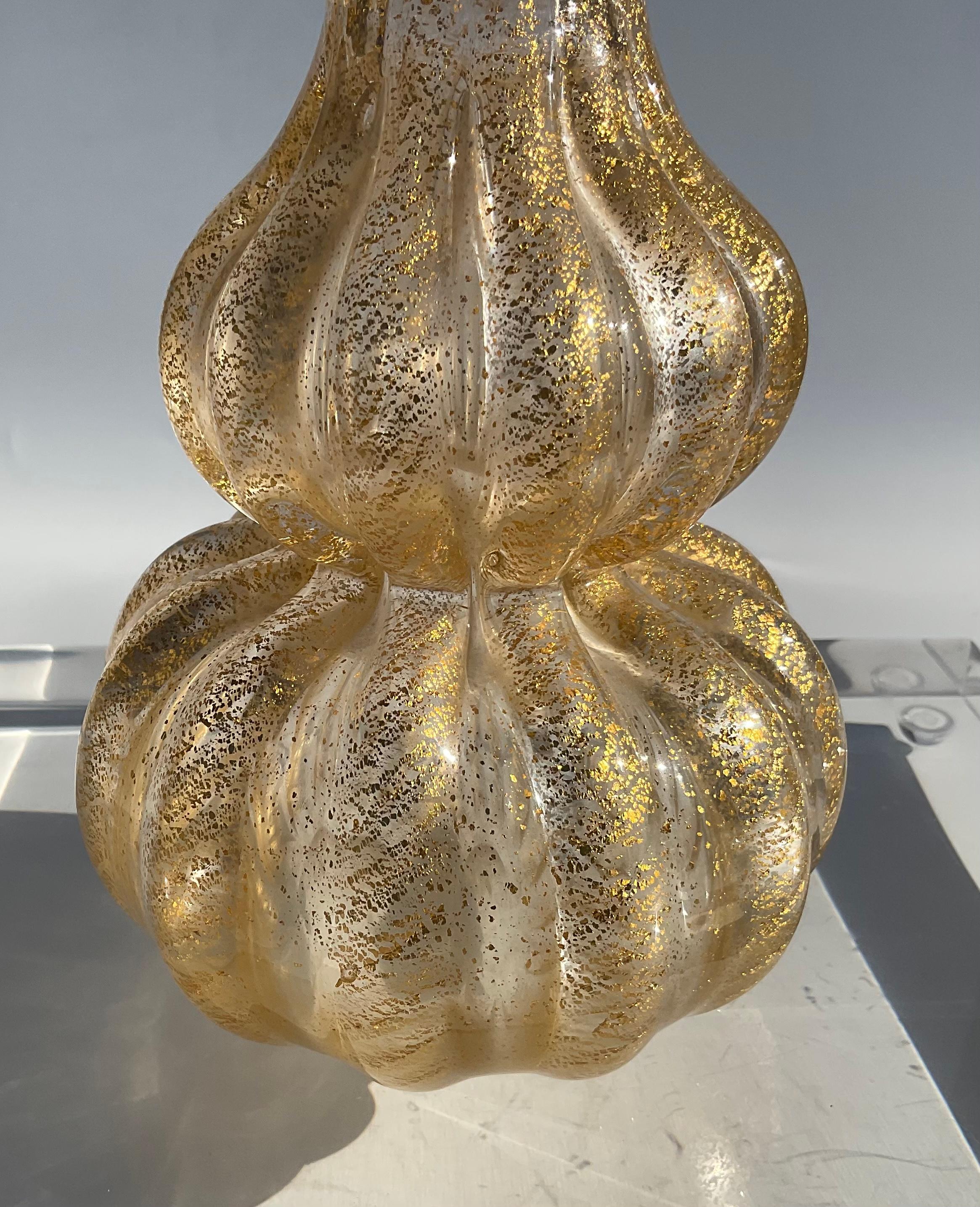 Ercole Barovier Barovier and Toso Murano Cordonato D’oro Vase circa 1950s Gold For Sale at 1stDibs