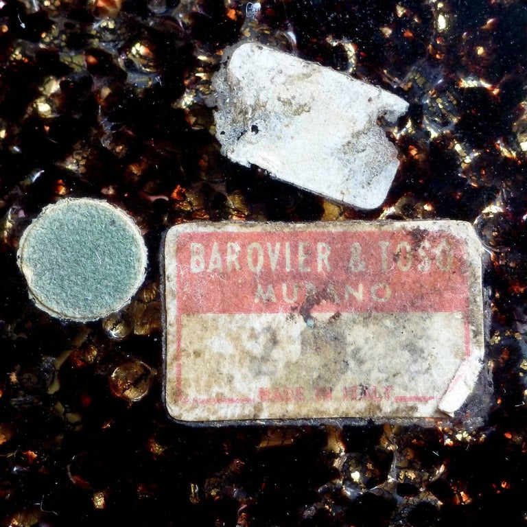 Ercole Barovier Toso Murano Gold Flecks Relievi Aurati Italian Art ...