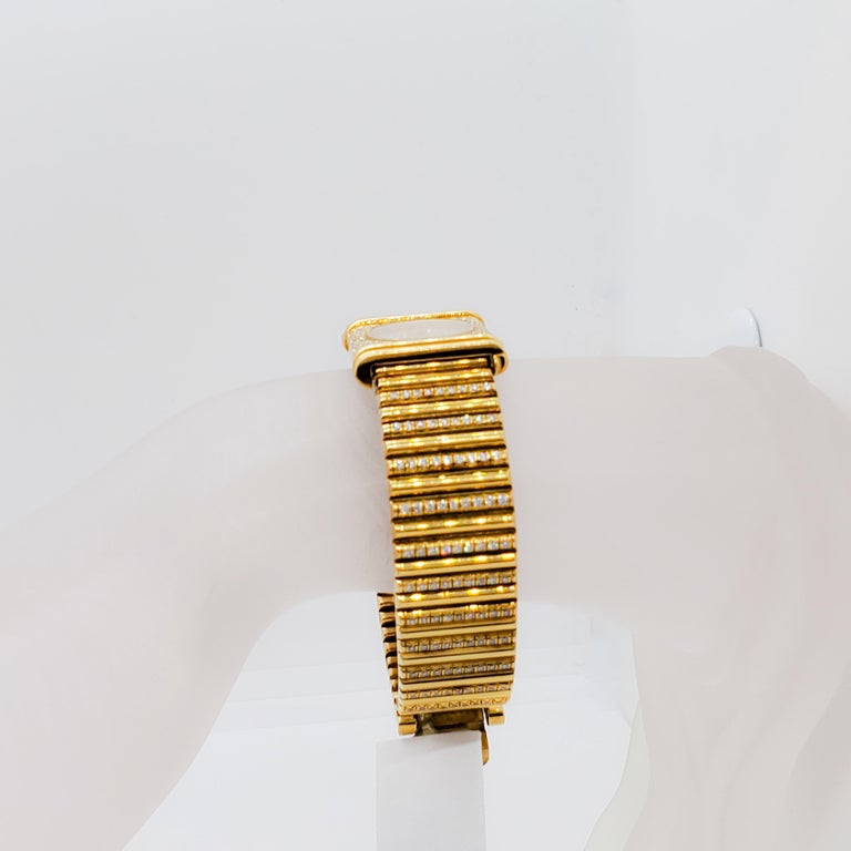 Eric Bertrand 18k Yellow Gold and Diamond Watch with 3 Bands For Sale ...