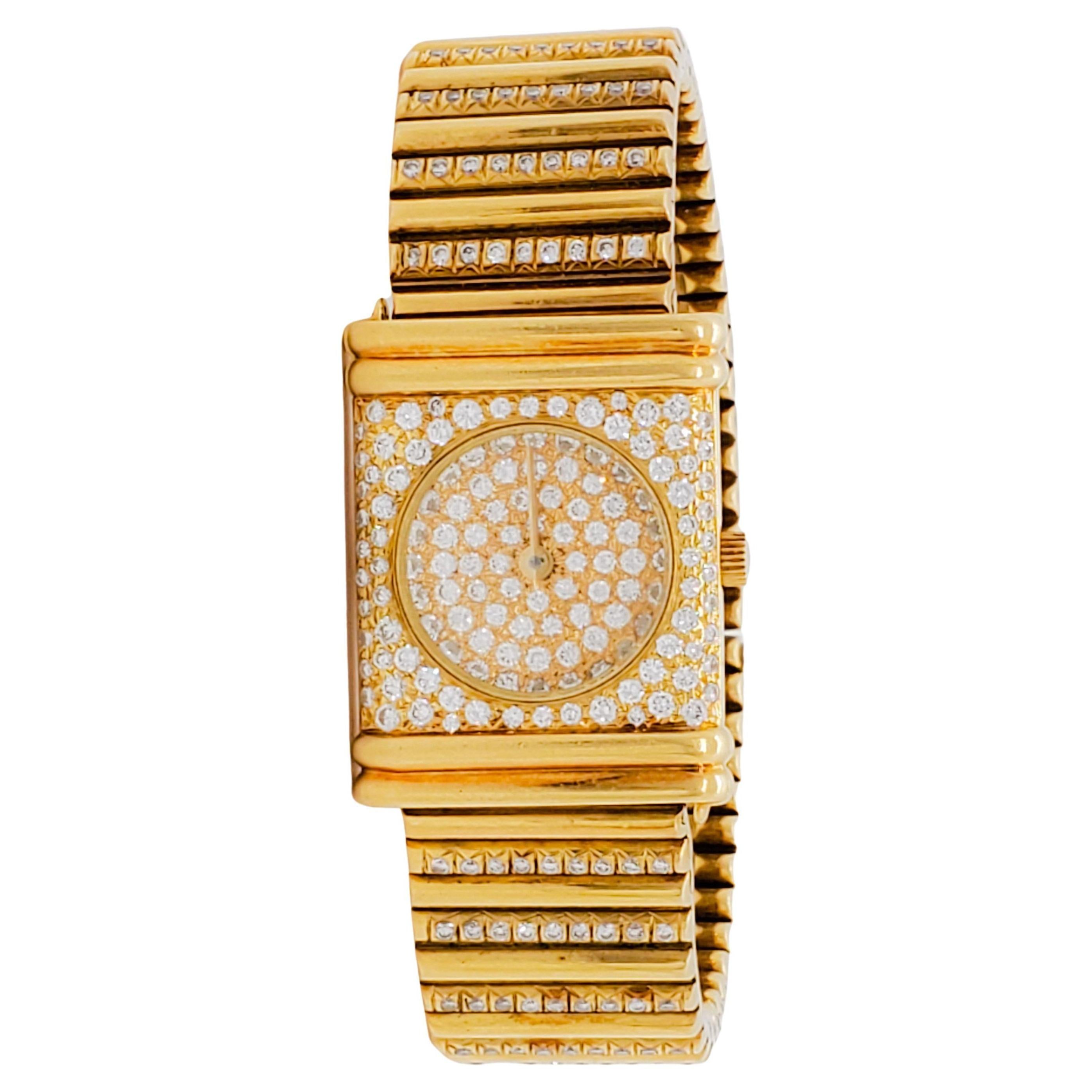 Eric Bertrand 18k Yellow Gold and Diamond Watch with 3 Bands For Sale ...