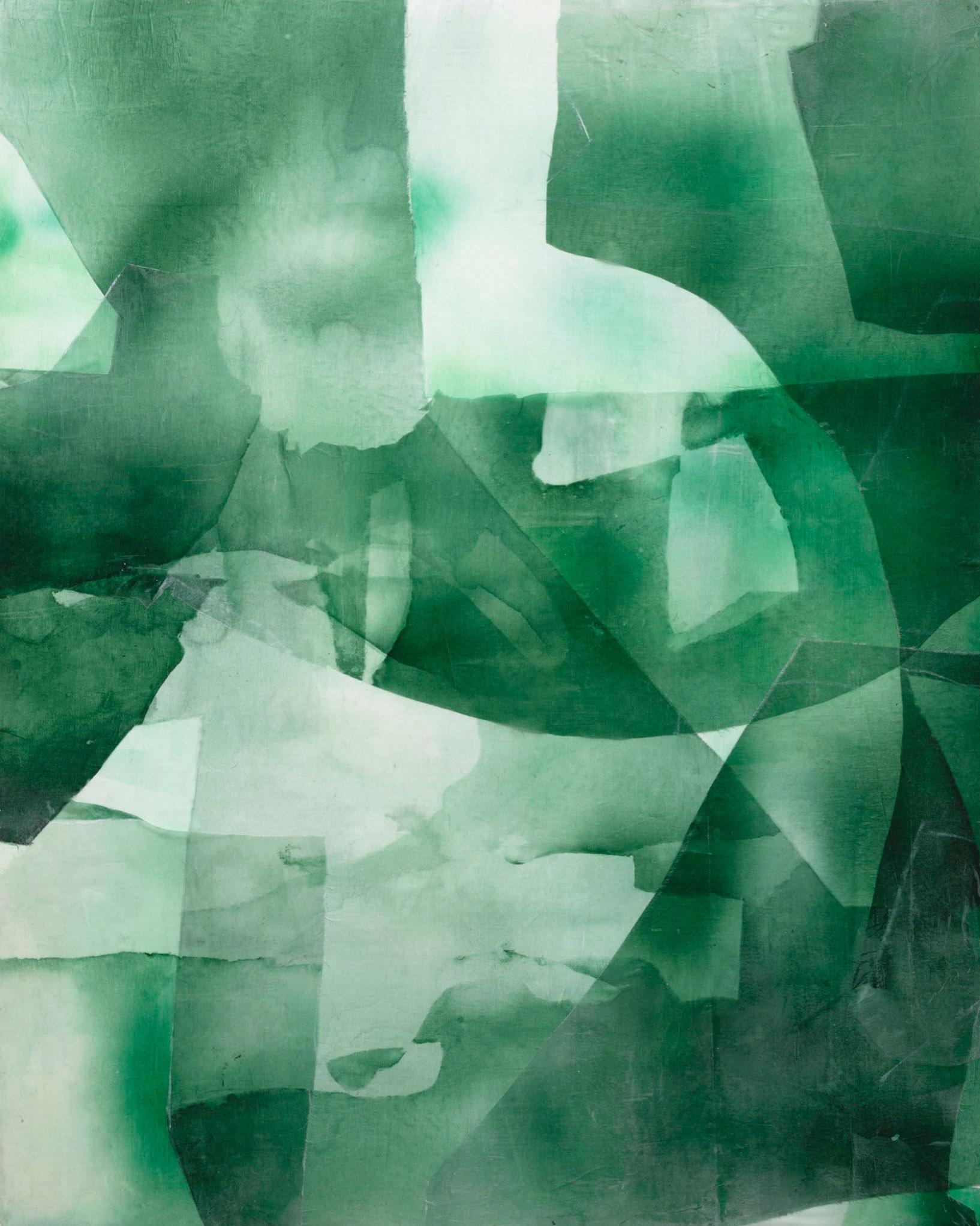 Eric Blum - Eric Blum "Untitled no. 977" Ink, Silk, and Beeswax on ...