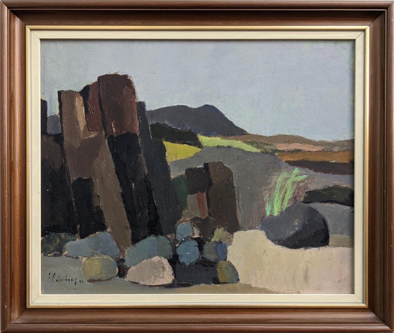 Eric Cederberg - 1951 Vintage Expressionist Landscape Framed Oil ...