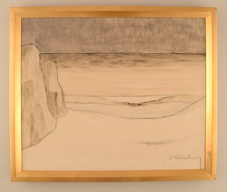 Eric Cederberg, Sweden, Oil on Canvas, Modernist Landscape at 1stDibs
