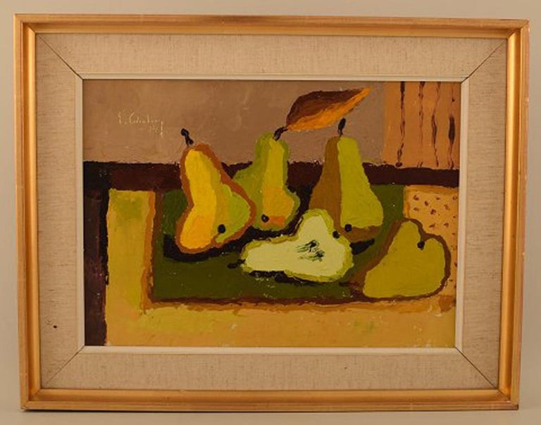 Eric Cederberg, Listed Swedish Artist, Still Life with Pears, Oil on ...