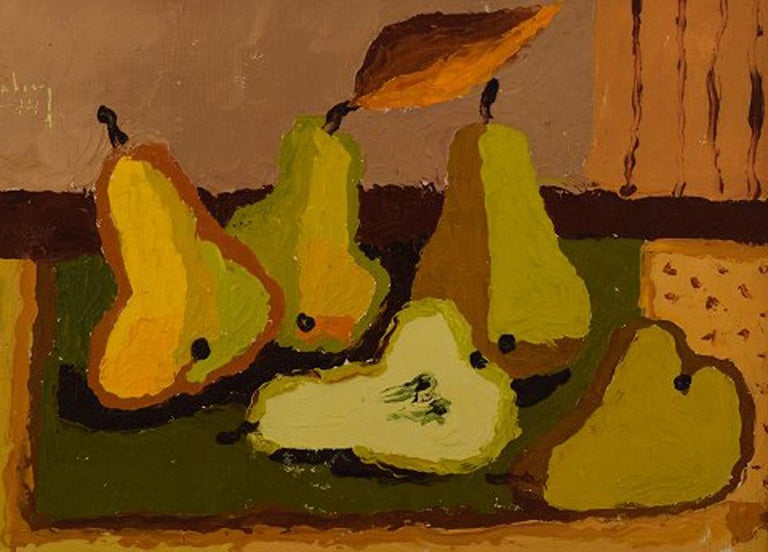Eric Cederberg, Listed Swedish Artist, Still Life with Pears, Oil on ...