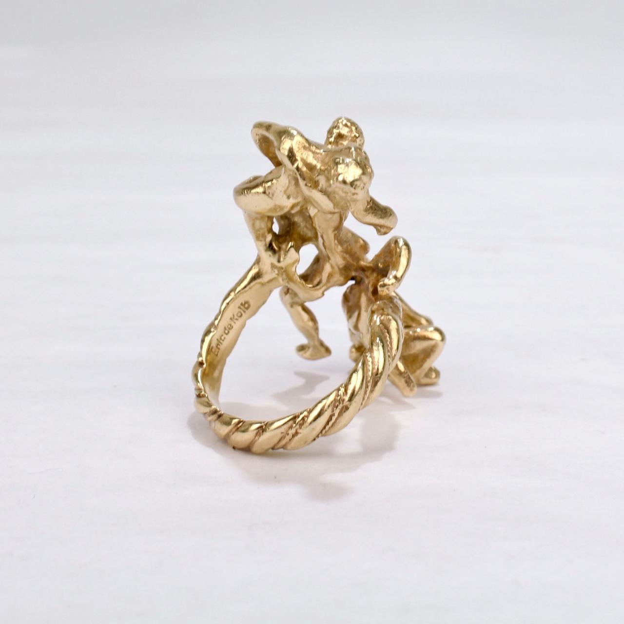 Eric de Kolb Modernist Roman Revival Rape of the Sabine Women 14 Karat ...