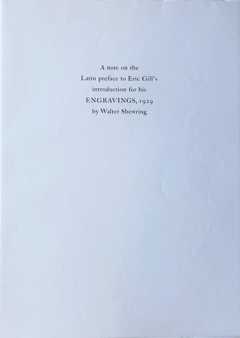 Eric Gill - A note on the Latin preface to Eric Gill's introduction for ...