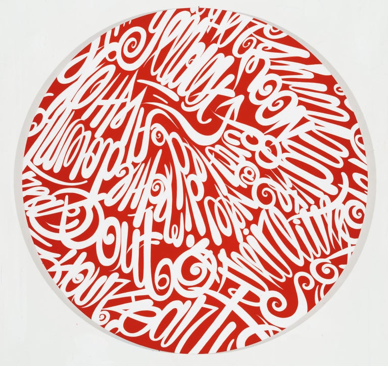 Eric Inkala - Breakout, Eric Inkala Street Art Graffiti Round Red White ...