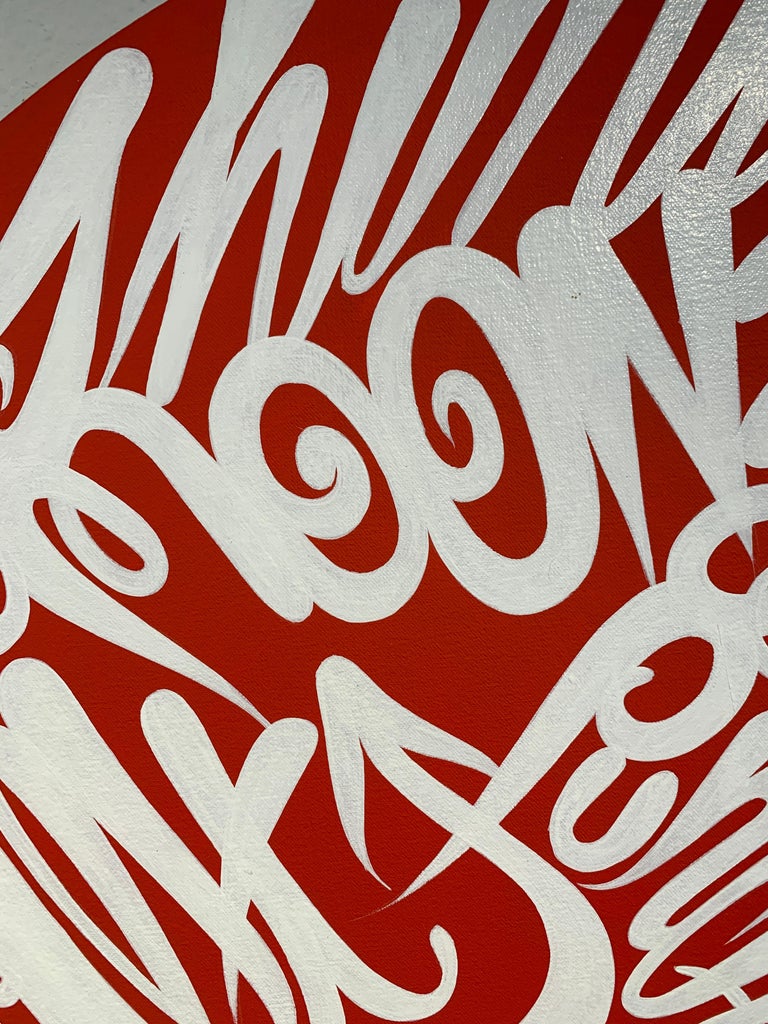 Eric Inkala - Breakout, Eric Inkala Street Art Graffiti Round Red White ...