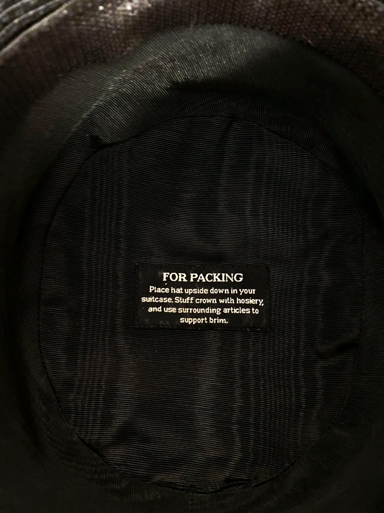 Eric Javits Black Coated Straw Hat with Large Bow at 1stDibs | eric ...