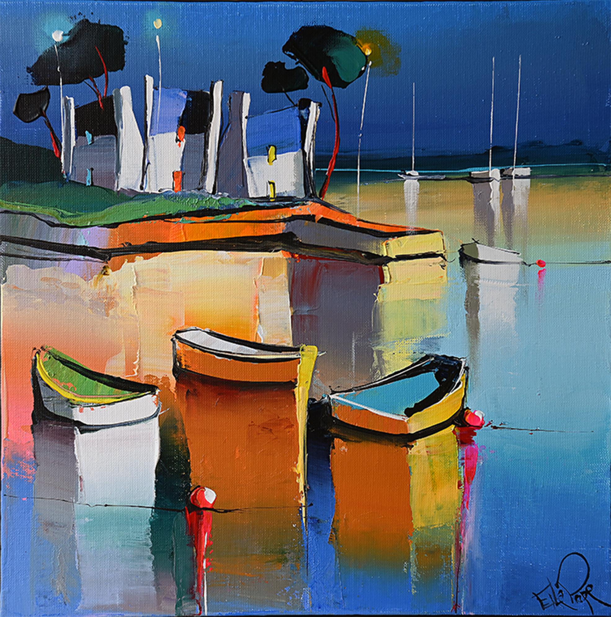 Eric Le Pape - Le Quai Jaune - Ships In The Ocean - Landscape Painting ...