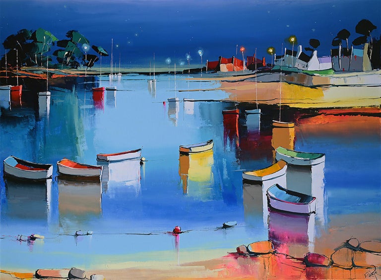 Eric Le Pape - Nuit Sur Ploumanach - Ships In The Ocean - Landscape ...