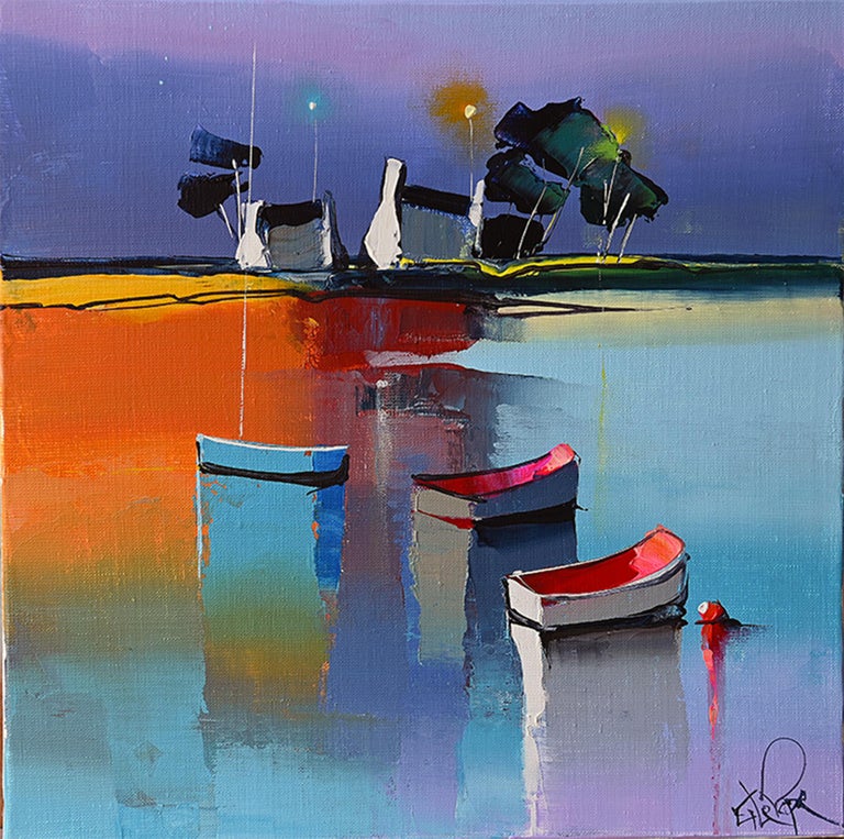 Eric Le Pape - Reflet De Plage - Ships In The Ocean - Landscape ...