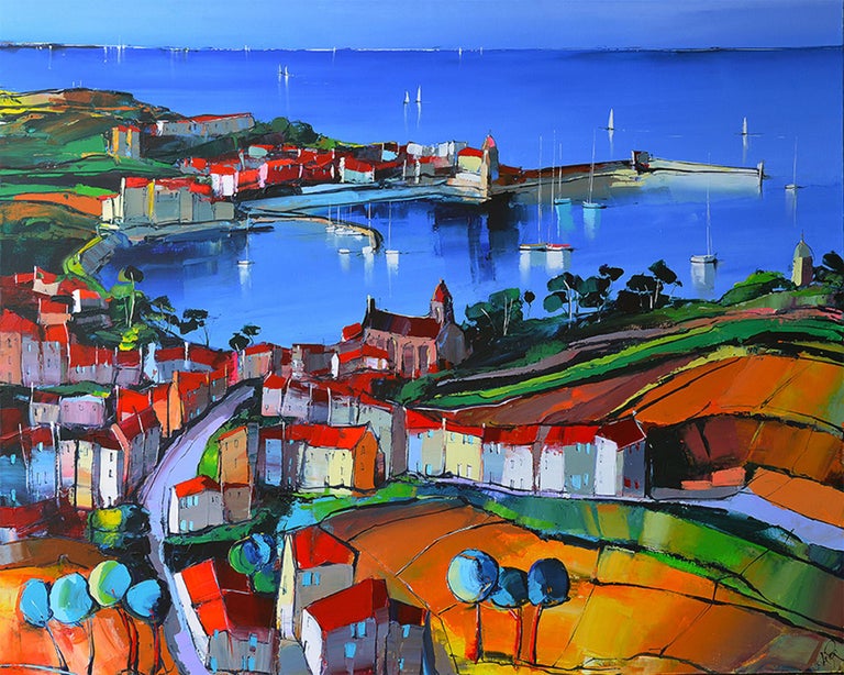 Eric Le Pape - Sur Les Hauteurs De Colioure - Landscape Painting by ...